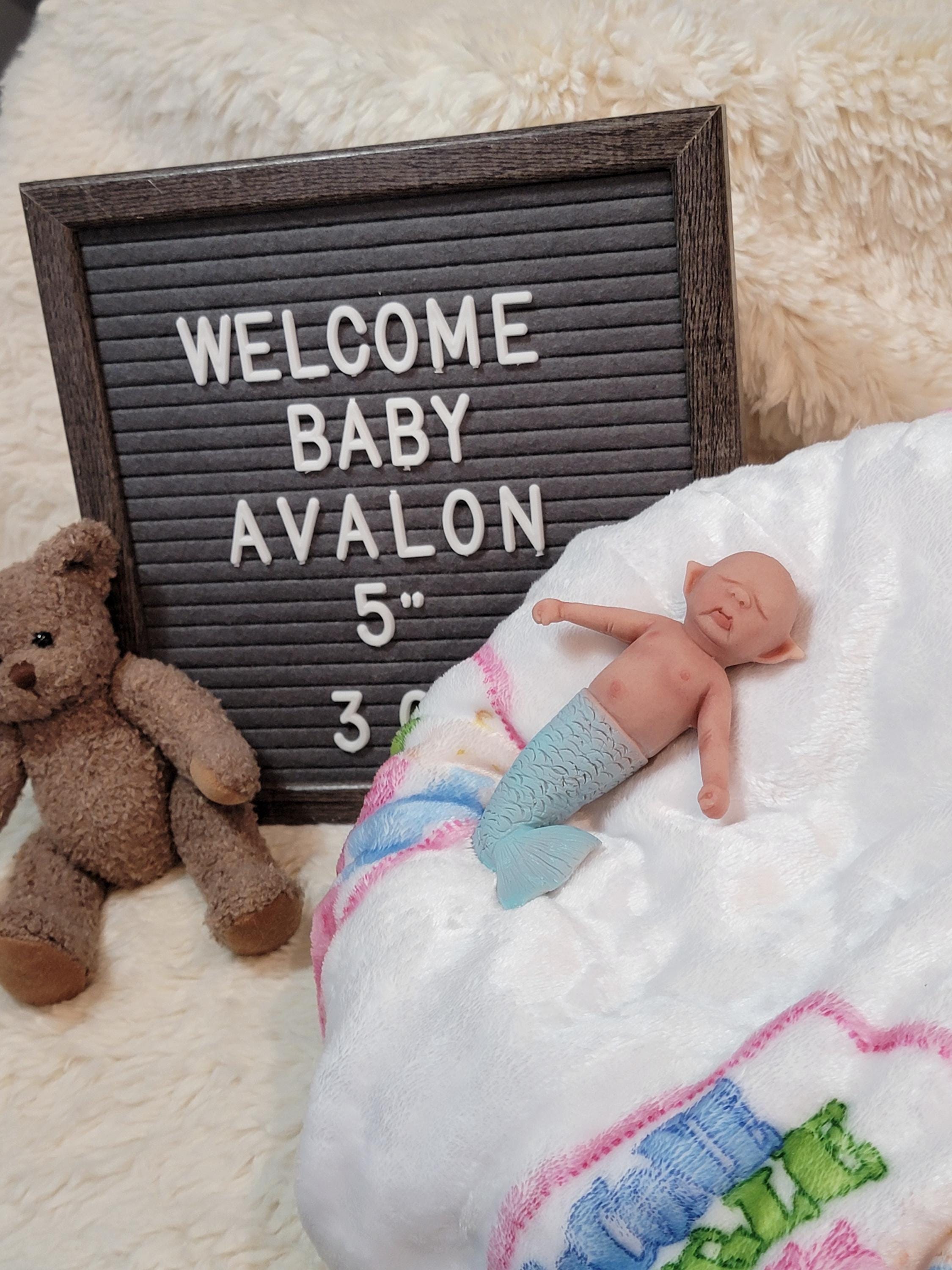 NEW Handmade 5" Mermaid "avalon" Full Silicone Baby Doll Enhanced ...
