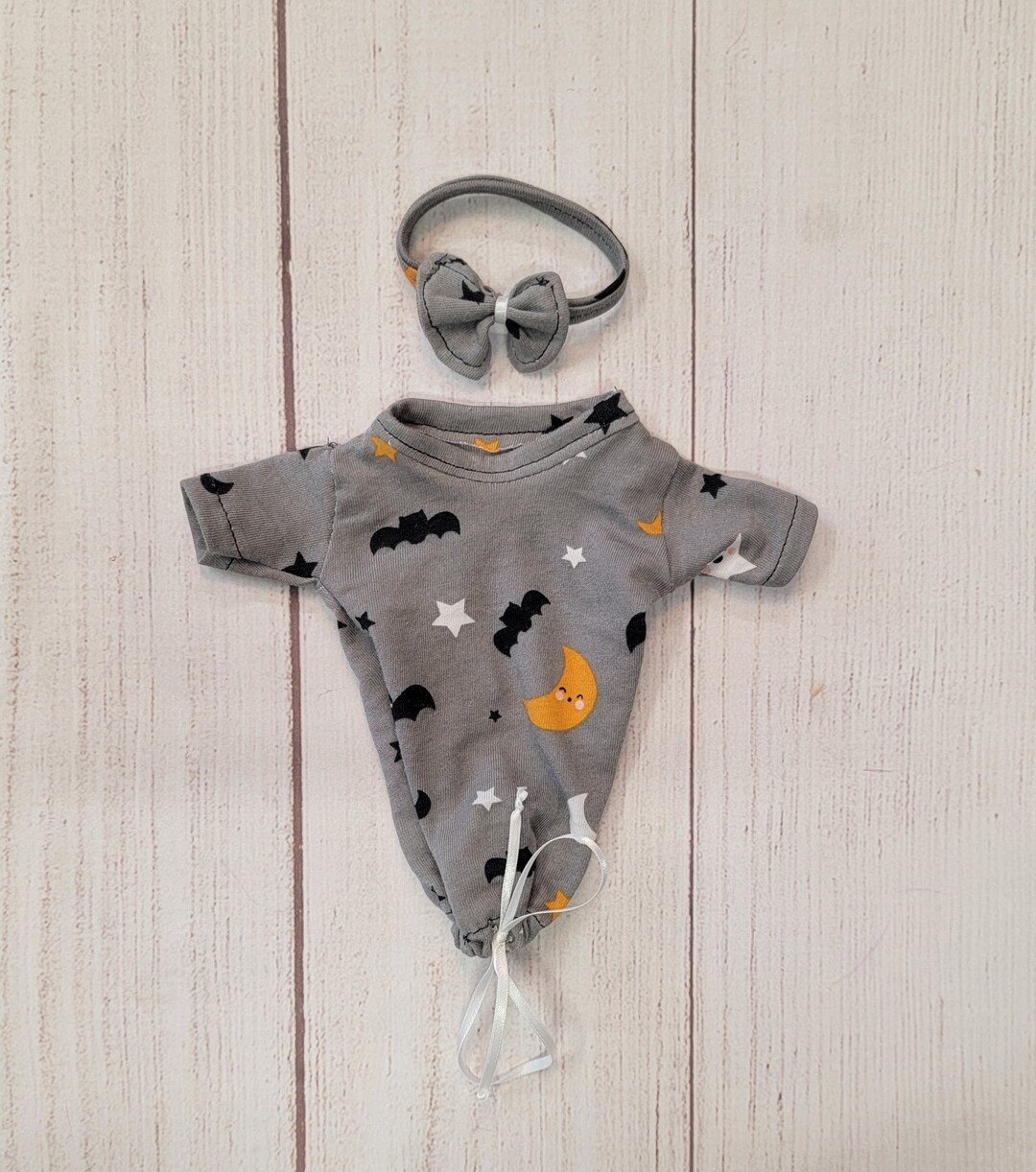 Ready to Ship 8 Inch Handmade Baby Doll Halloween Drawstring Gown With ...