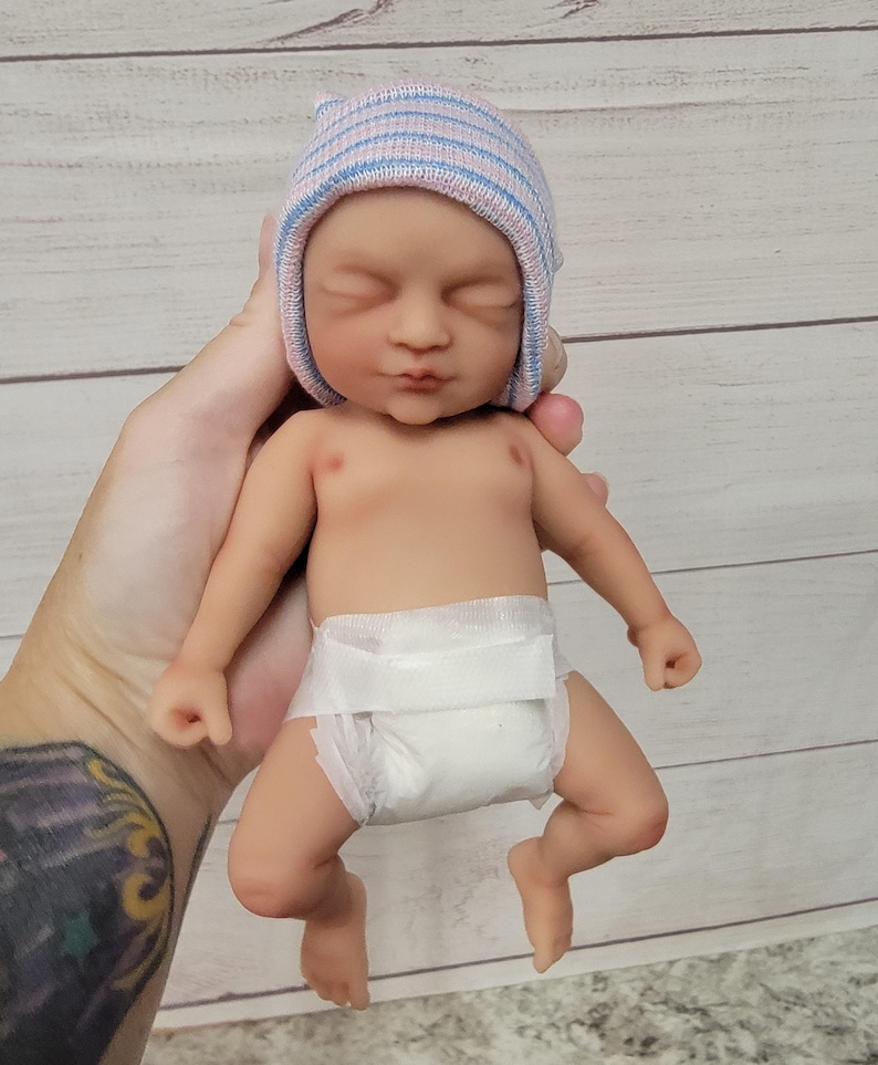 Authentic 7" Full Silicone Reborn Baby Doll "bailey" Enhanced Realism ...