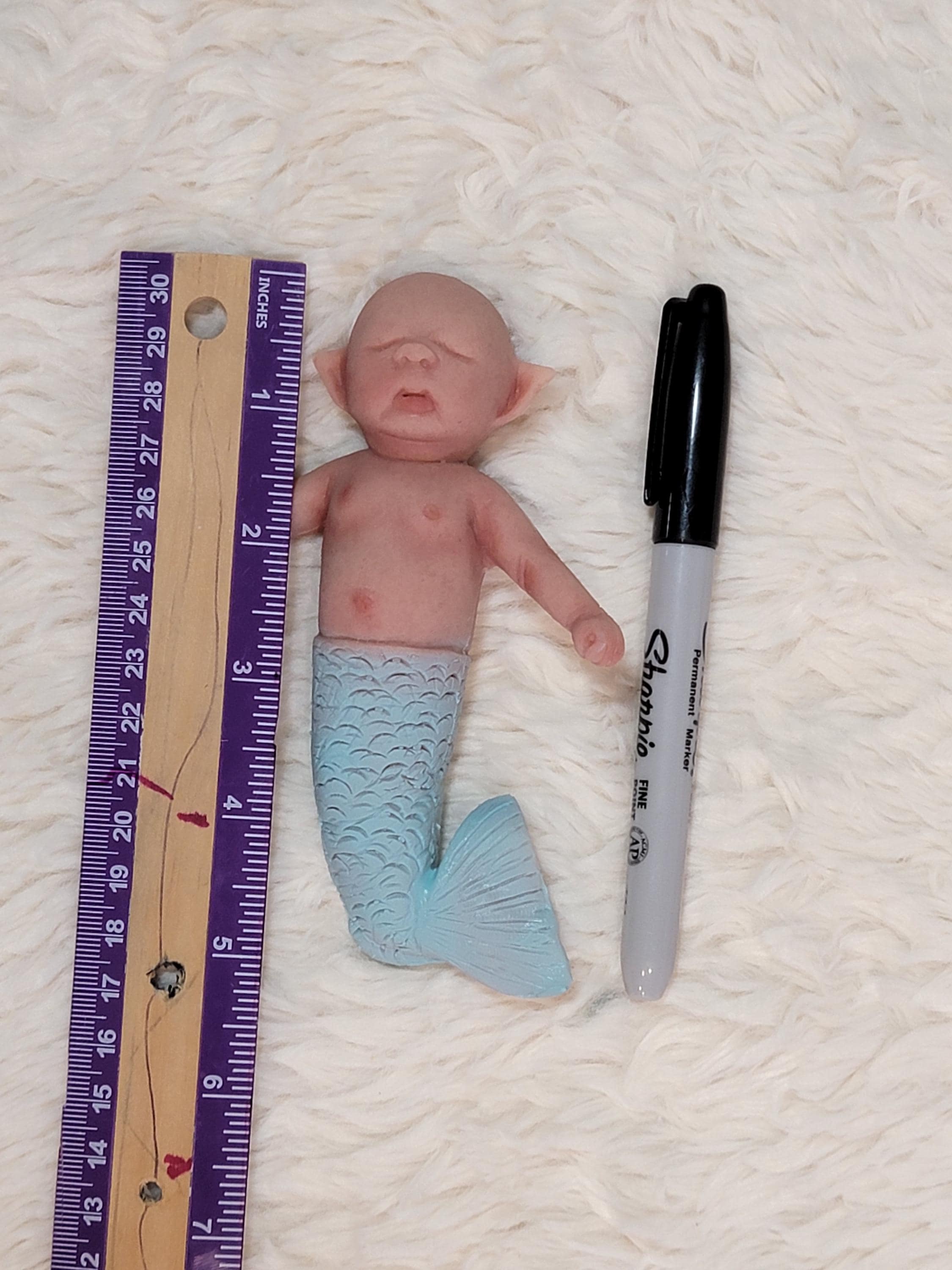 NEW Handmade 5" Mermaid "avalon" Full Silicone Baby Doll Enhanced ...