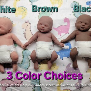 Authentic 5" Mermaid "avalon" Full Silicone Baby Doll Enhanced Realism ...