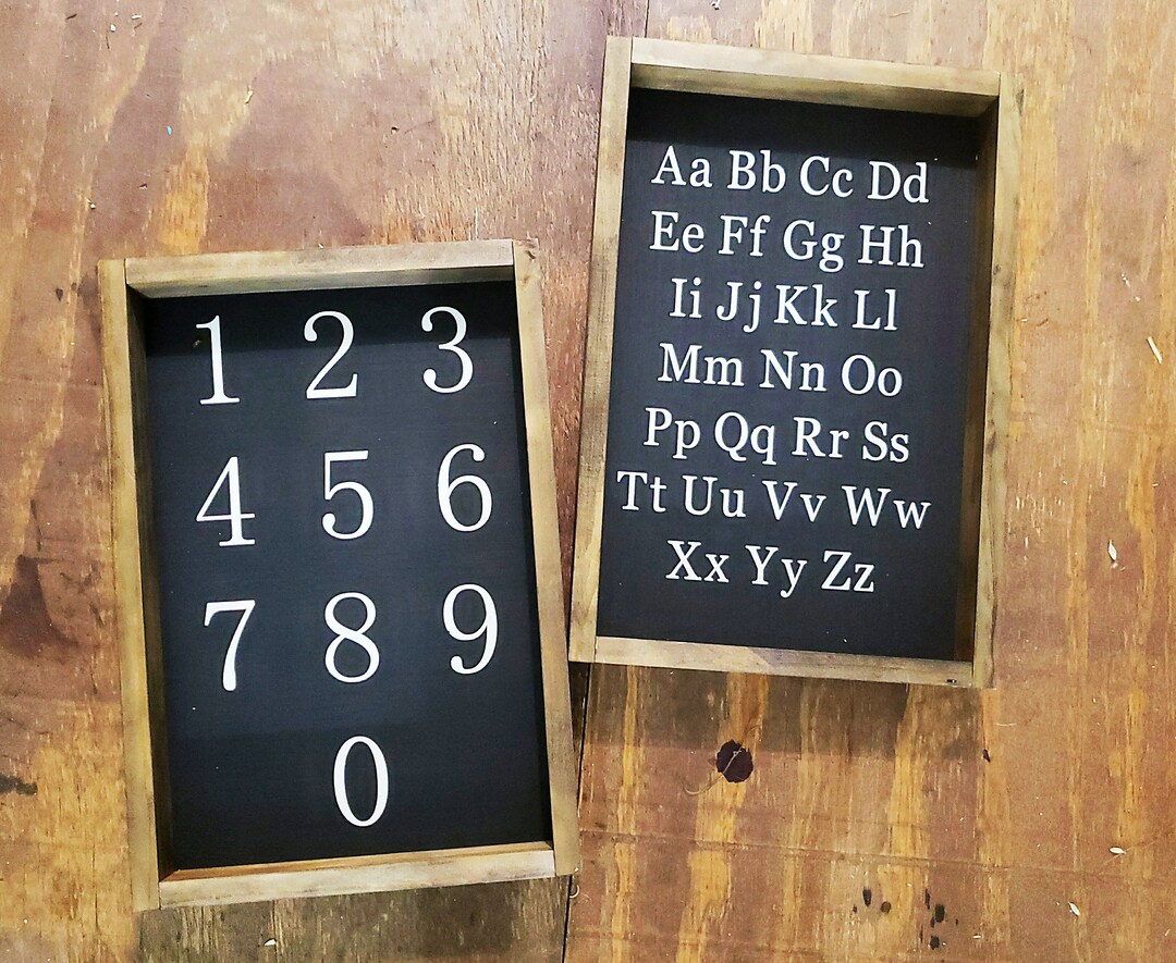 Children's Room Abc, Abc 123 Signs, Kids Learning, Kids Room Decor ...