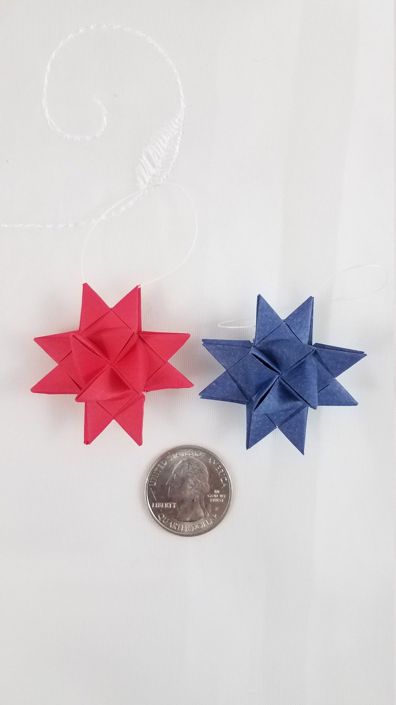 Froebel Stars Americana Colors Set of 16 Red White and - Etsy