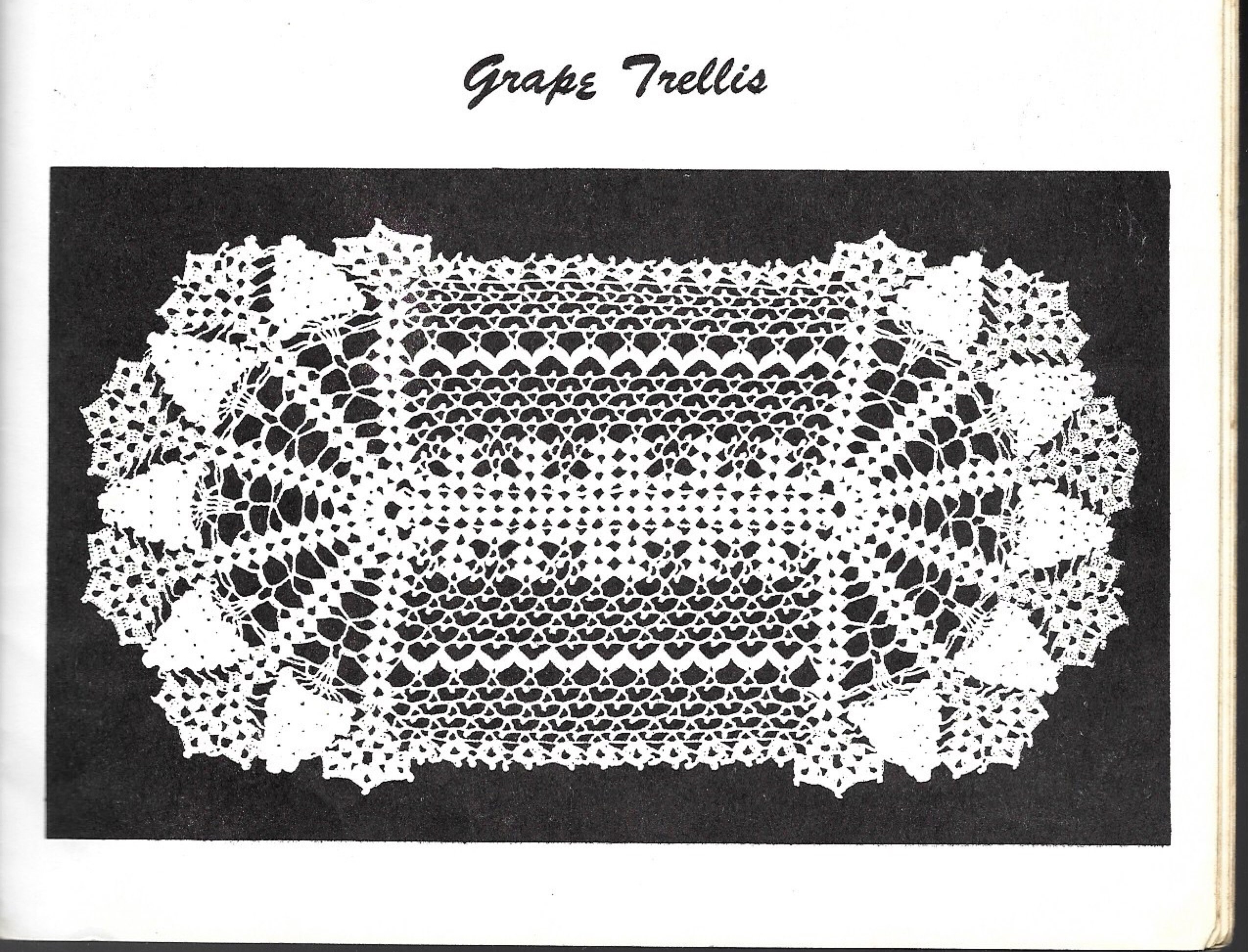 PDF - Trellis Doily Pattern With Variation - Rose - Grape - Elizabeth ...