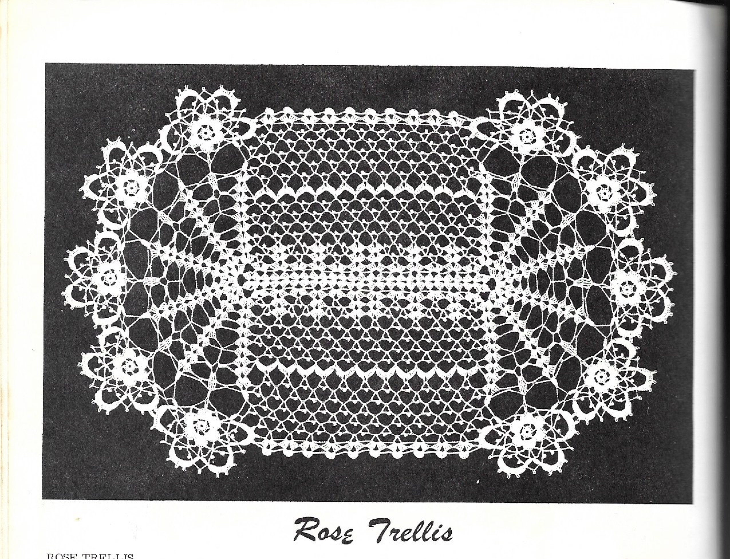 PDF - Trellis Doily Pattern With Variation - Rose - Grape - Elizabeth ...