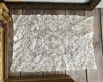 Vintage French Lace Oval Doily - Etsy