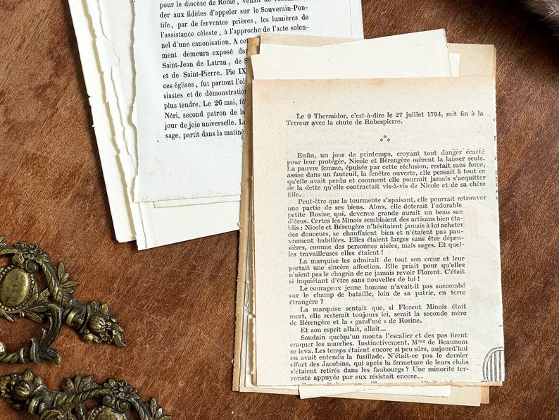 Assorted Antique Book Pages – French Ephemera for Junk Journals - Etsy