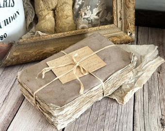 Antique French Paperback Book with Ruffled Pages - 18th Century - Rag Paper