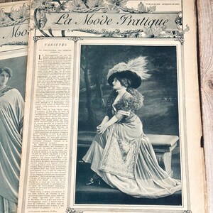 Set of 3 Antique French Fashion Magazines 1900's La Mode Pratique - Etsy
