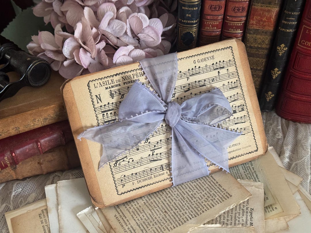 Set of 5 Antique French Music Sheets - Music Cards - Shabby Chic - Etsy
