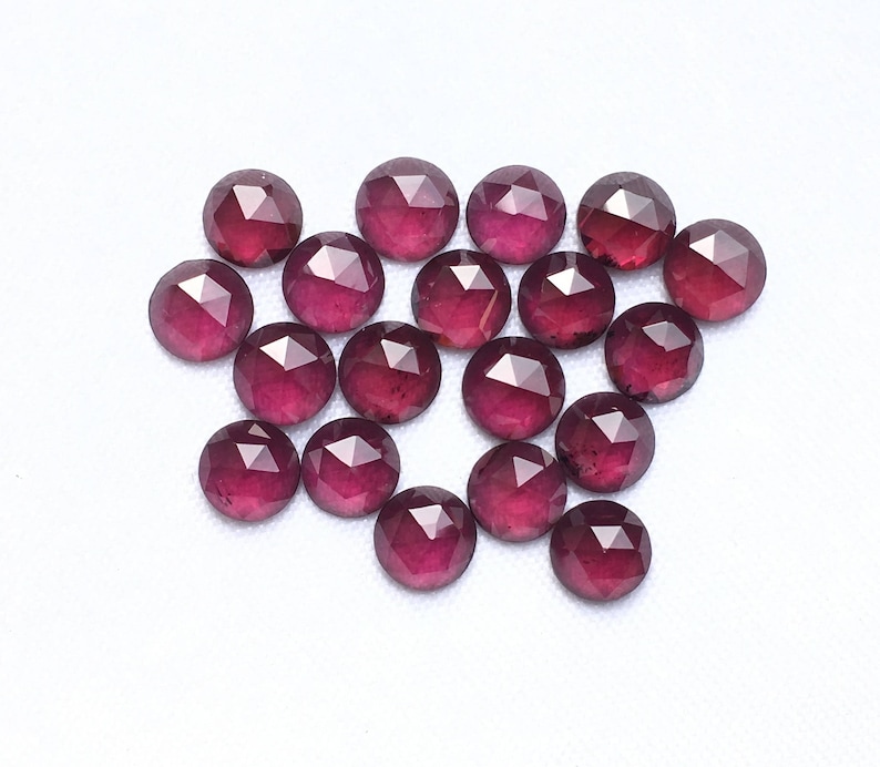 Sale Natural Indian Garnet Rose Cut Round 5MM Plain Polished. | Etsy