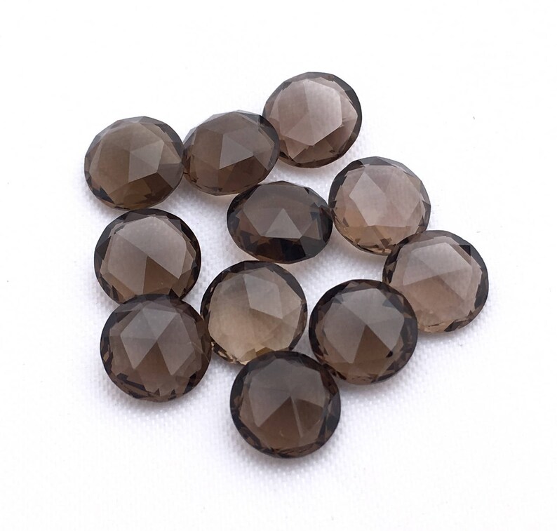 Smoky Quartz Rose Cut Round Briolette 7MM Fine - Etsy