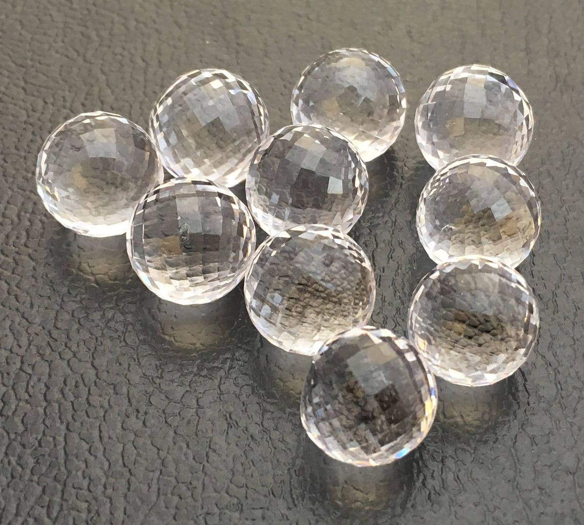 Faceted Rock Crystal Ball Drops, Fine Jewelry Making (8MM, 10MM) - Etsy