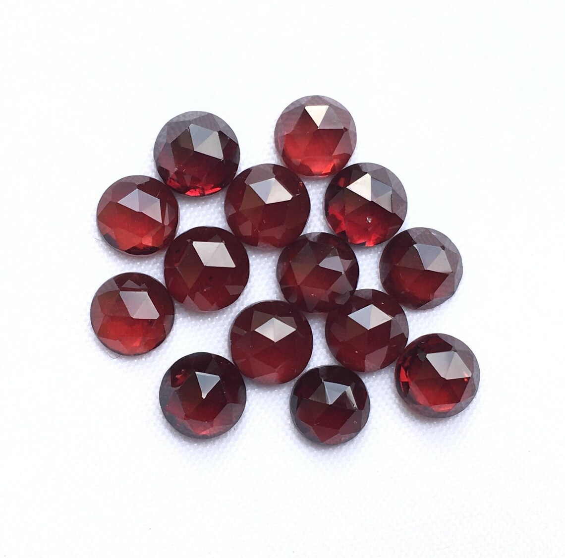 SALE Red Garnet Rose Cut Round 6MM Rose Cut Cabochons. Garnet - Etsy