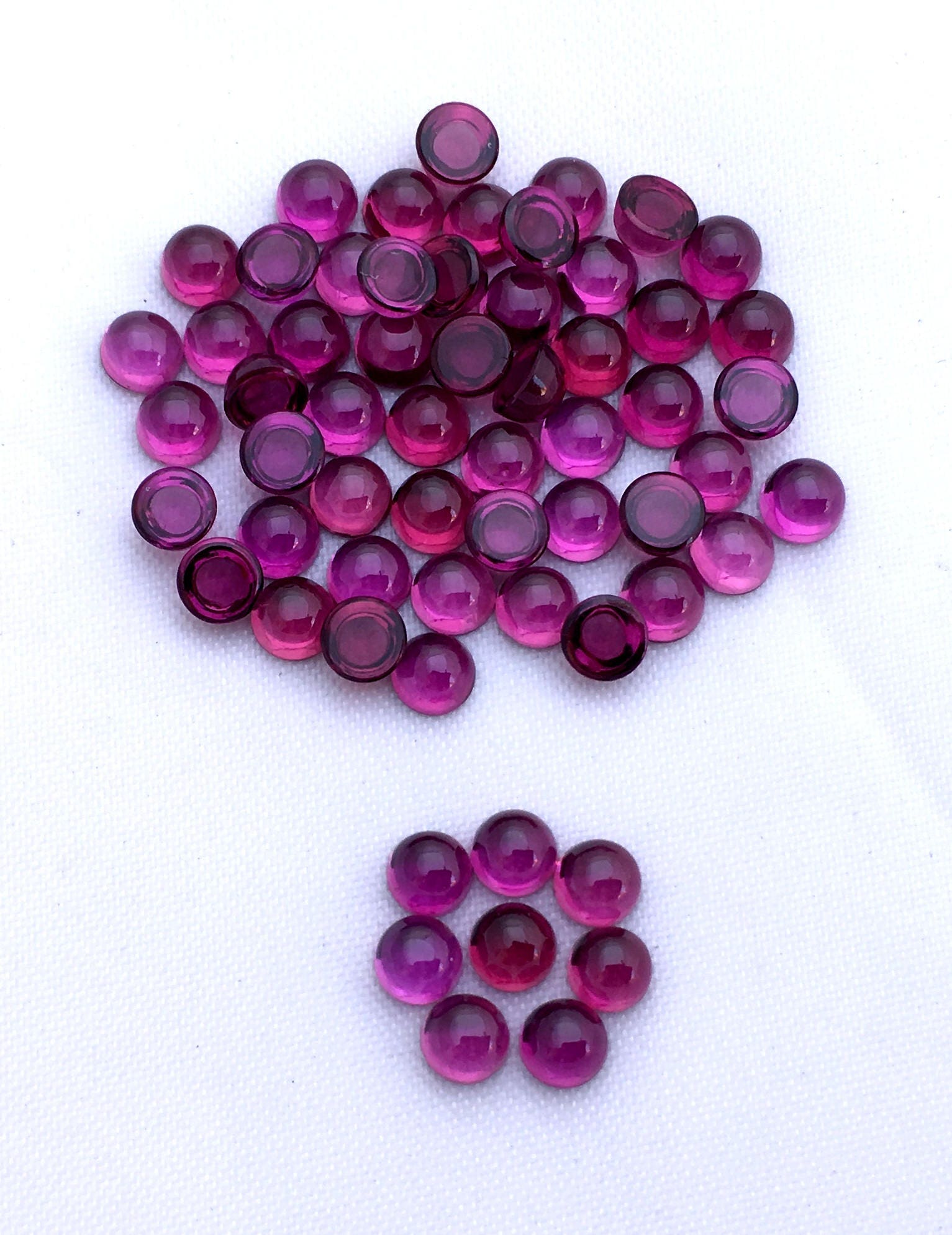 SALE Natural Rhodolite Garnet Round Cabochon 4MM / Fine Quality ...