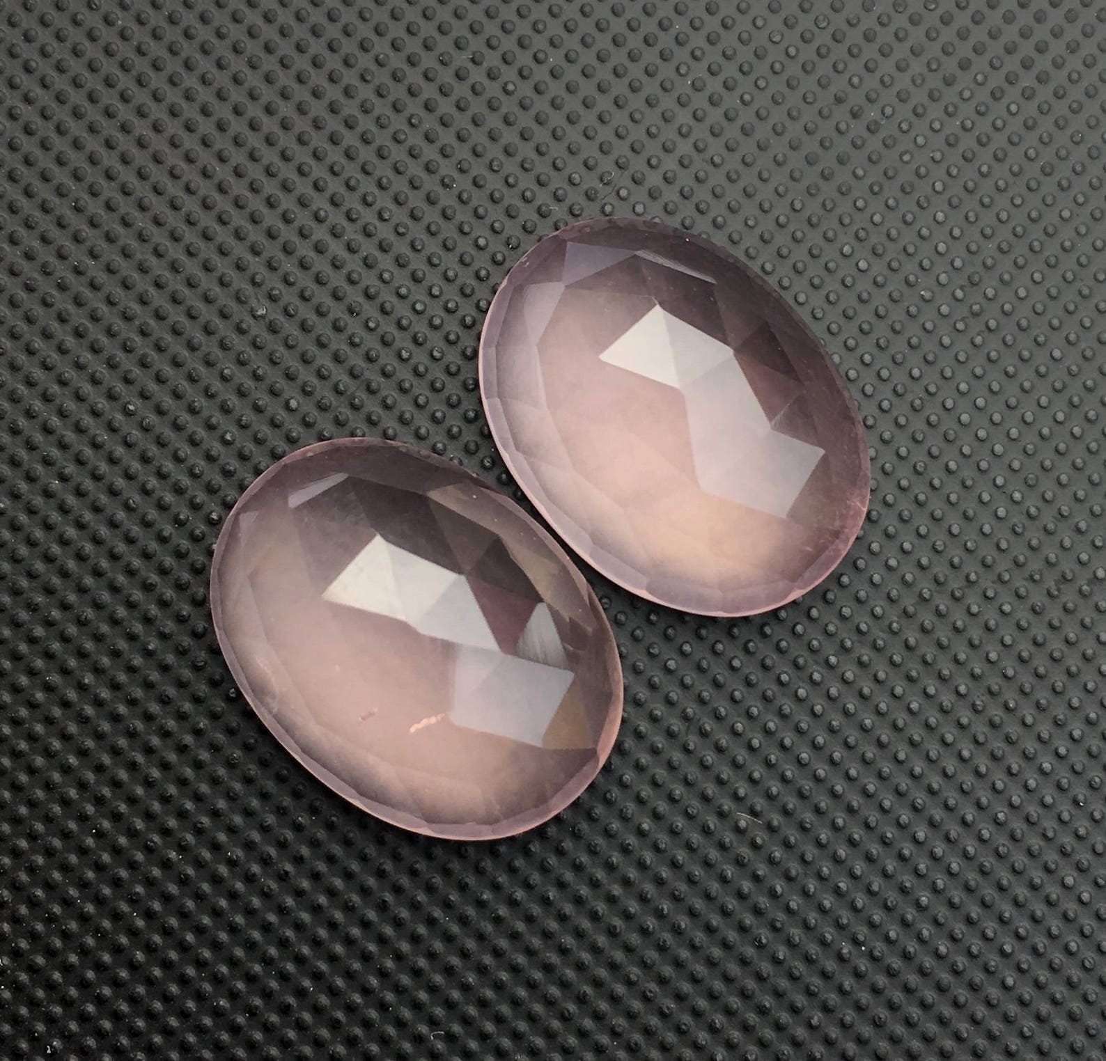Rose Quartz Faceted Rose Cut Oval 12x16MM poli fin / Nice - Etsy France