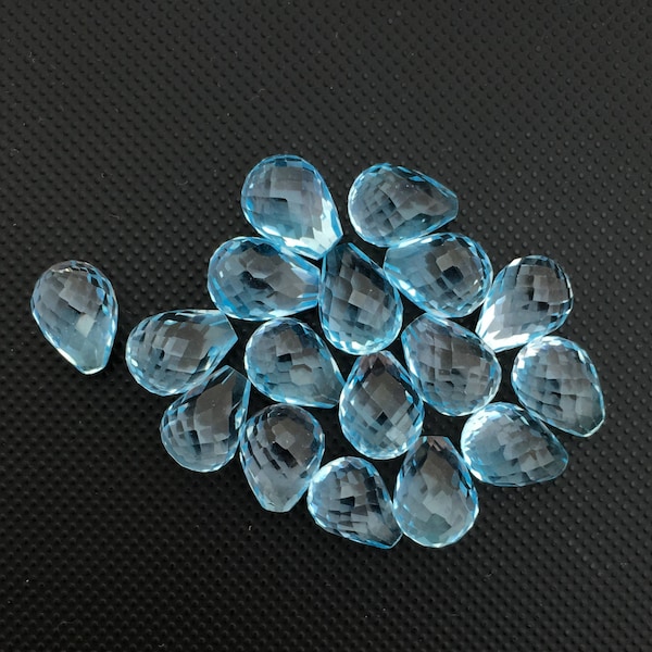 Blue Topaz Briolette - Etsy