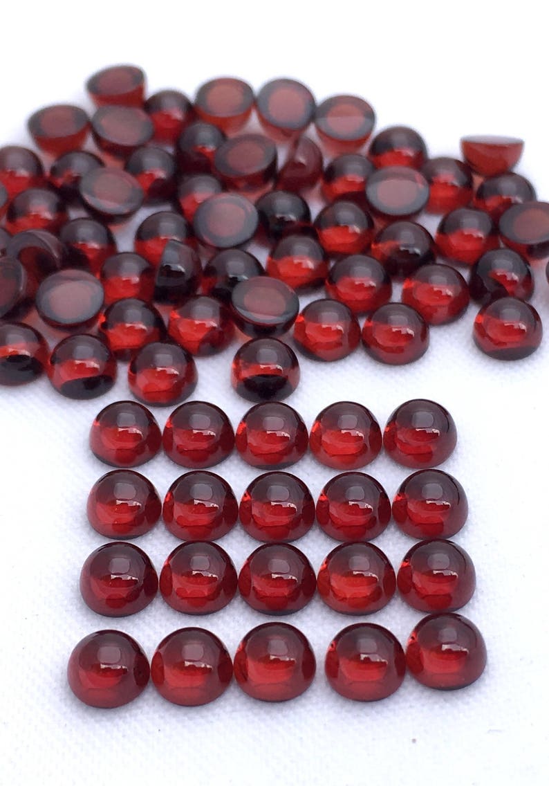 Sale Natural Garnet Round Cabochon Plain Polished Round 3mm - Etsy