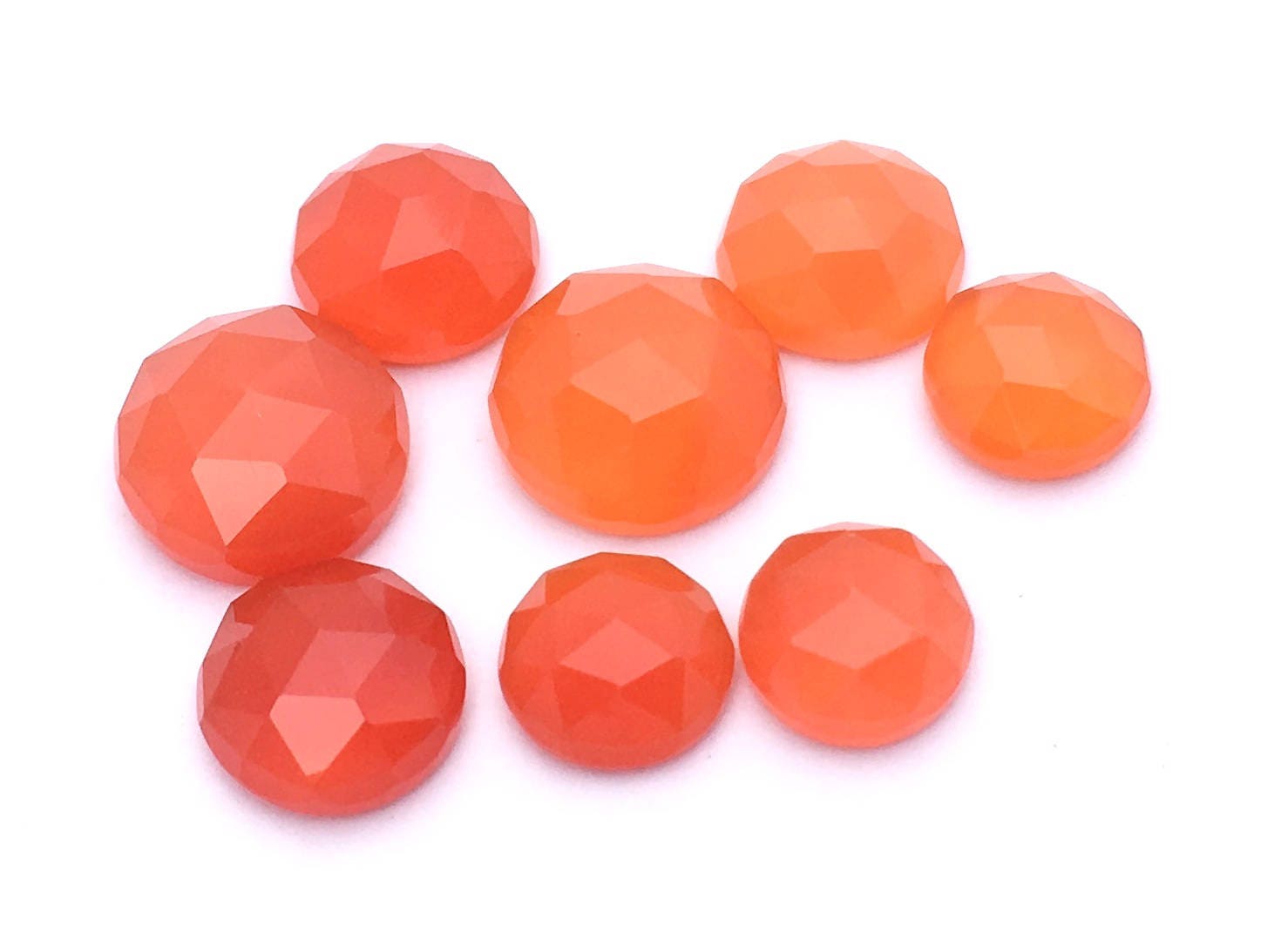 SALE Natural Carnelian Rose Cut Round Cabochons 6MM 7MM | Etsy