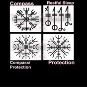 Viking Symbols SVG Bundle Mjolnir Vegvisir Valknut Aegishjalmur Helm of ...