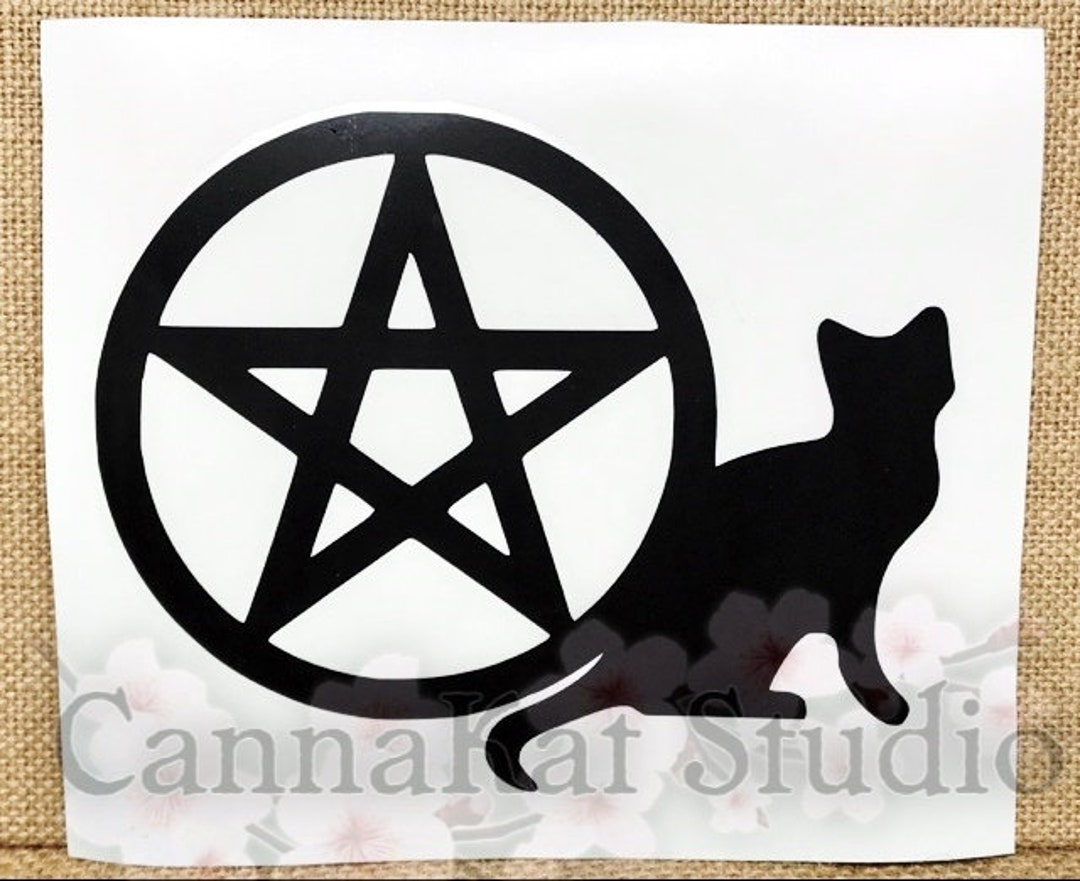 Pentacle Cat Decal Sticker Pagan Witch Witchy Wiccan Wicca - Etsy