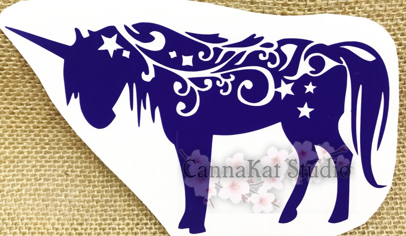 Unicorn Vinyl Decal indoor outdoor car sticker | Etsy