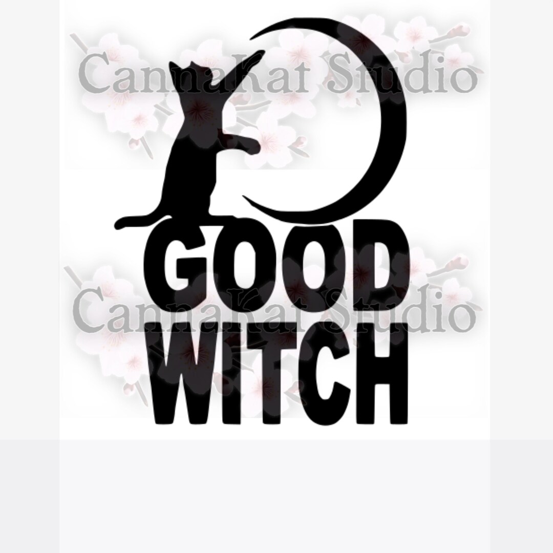 Good Witch Vinyl Decal Bumper Sticker Wicca Wiccan Cat Black Spiritual ...
