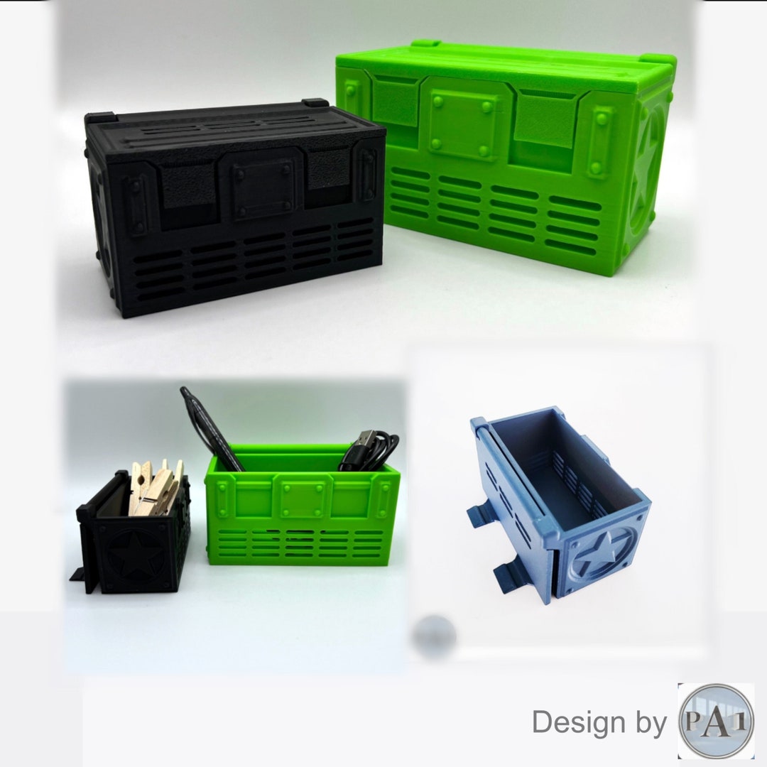 Military Style Box Organizer Desk Storage Office Work Holder Army ...