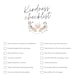 Kindness Checklist Printable, Kindness Challenge, Make the World A ...