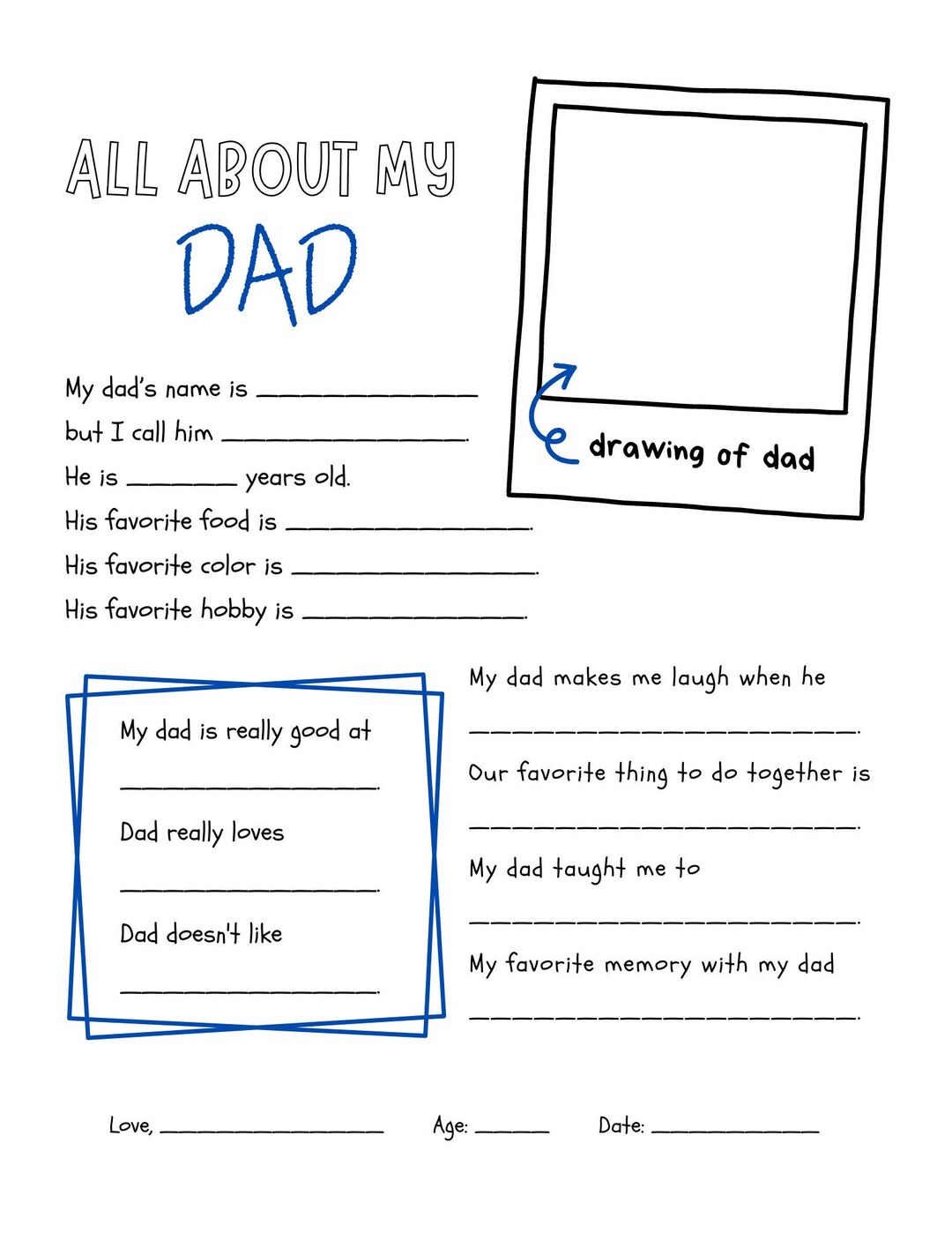 All About Dad Interview, Father's Day Gift From Kids, Father's Day ...
