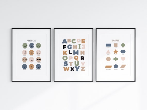 Educational Posters Educational Prints Boho Educational Wall - Etsy