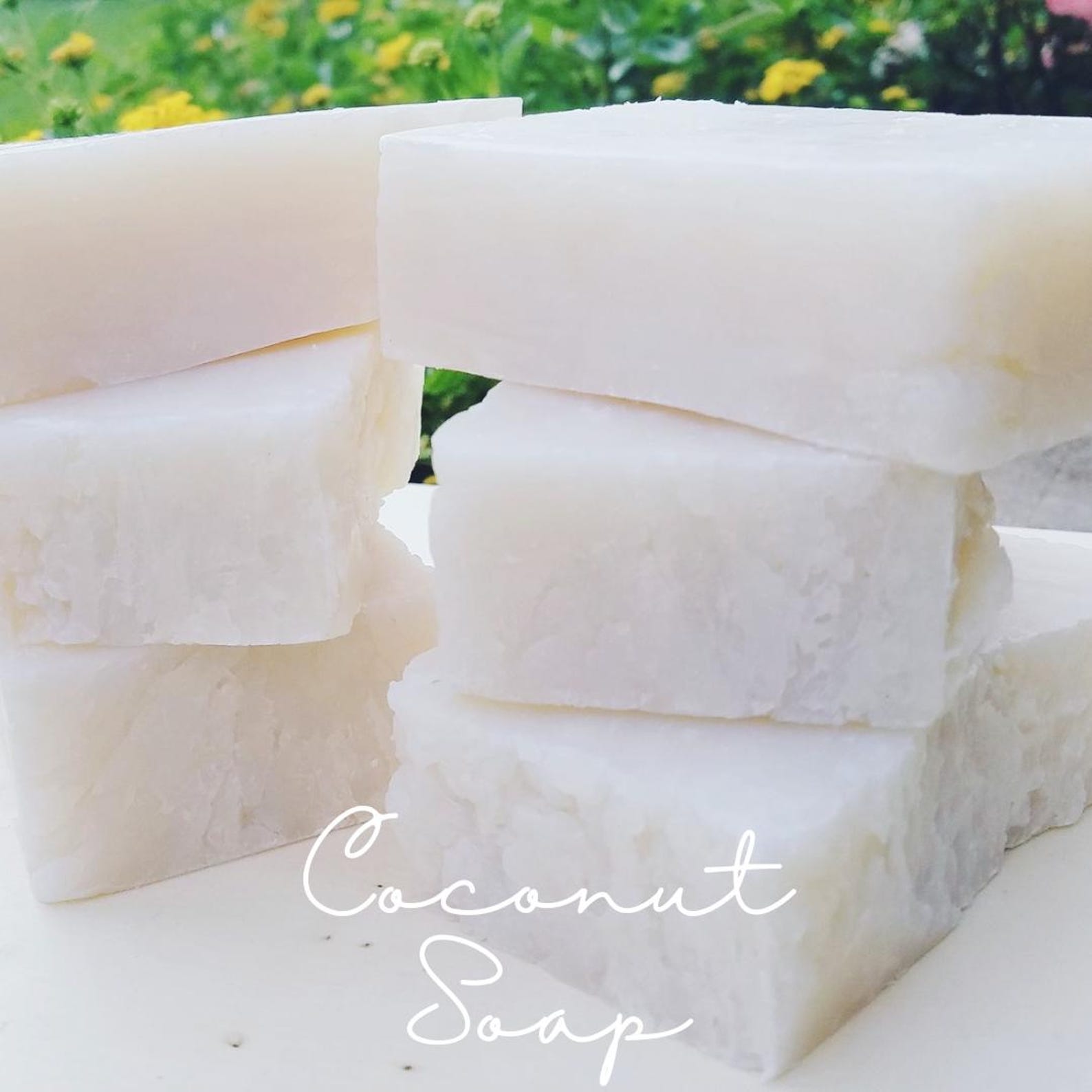 Coconut Oil Soap Bar With Kaolin Clay | Rustic Organic Coconut Soap ...