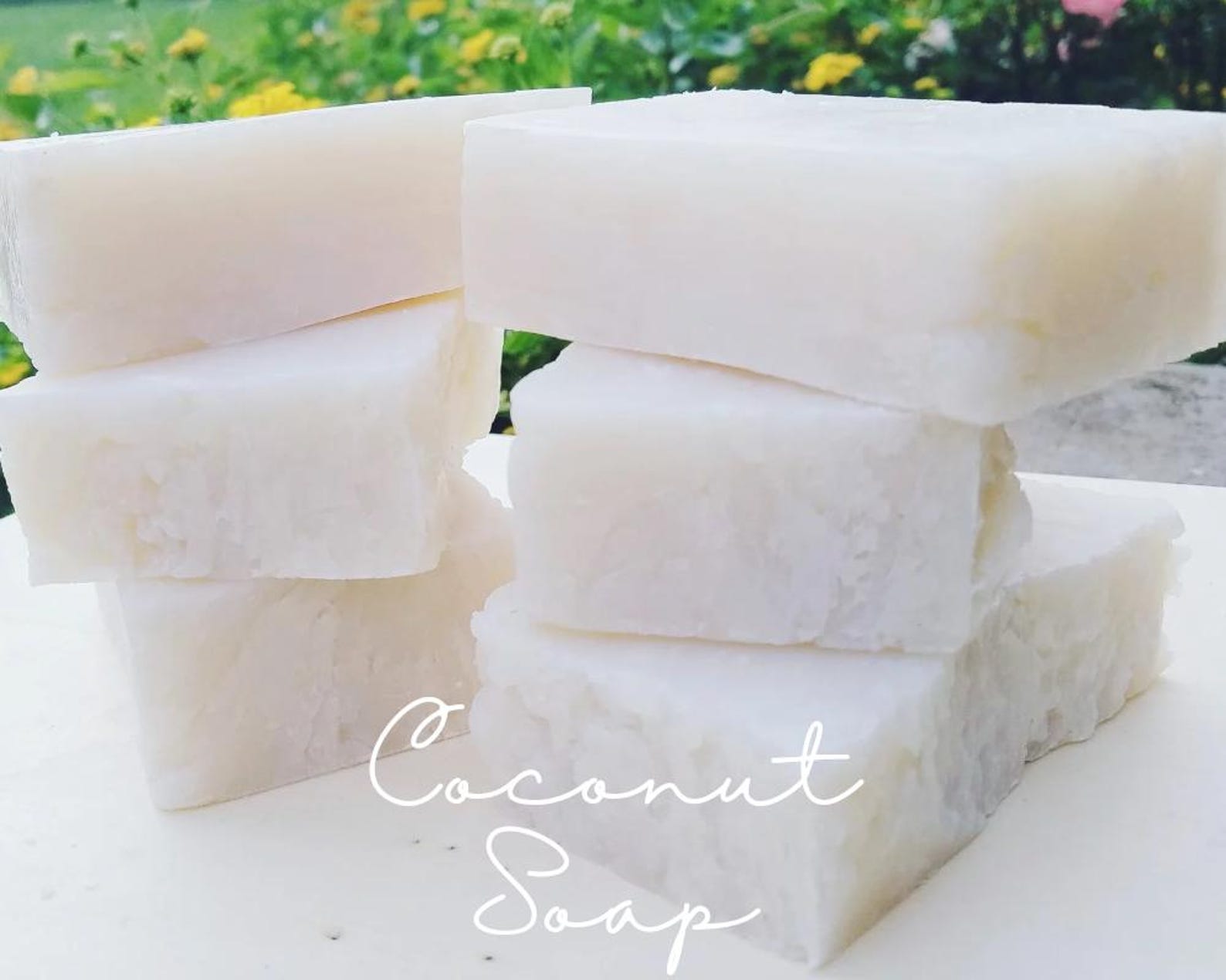 Coconut Oil Soap Bar With Kaolin Clay | Rustic Organic Coconut Soap ...