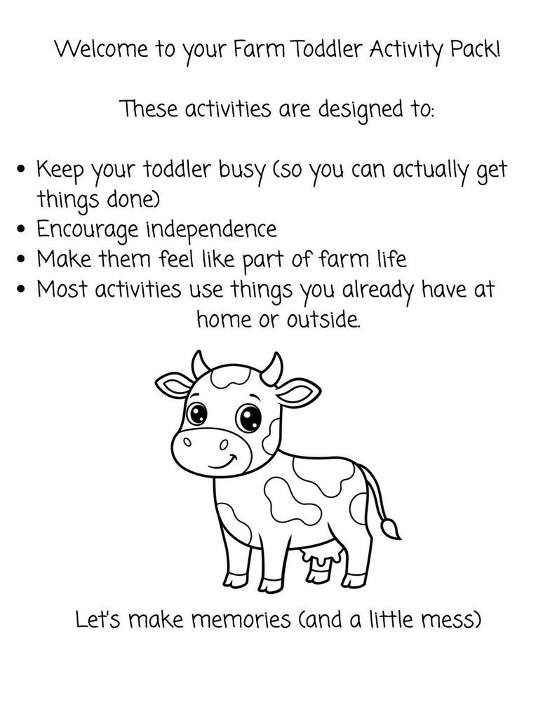 Farm Toddler Activity Pack | Printable Busy Book for Ages 2-5 - Etsy
