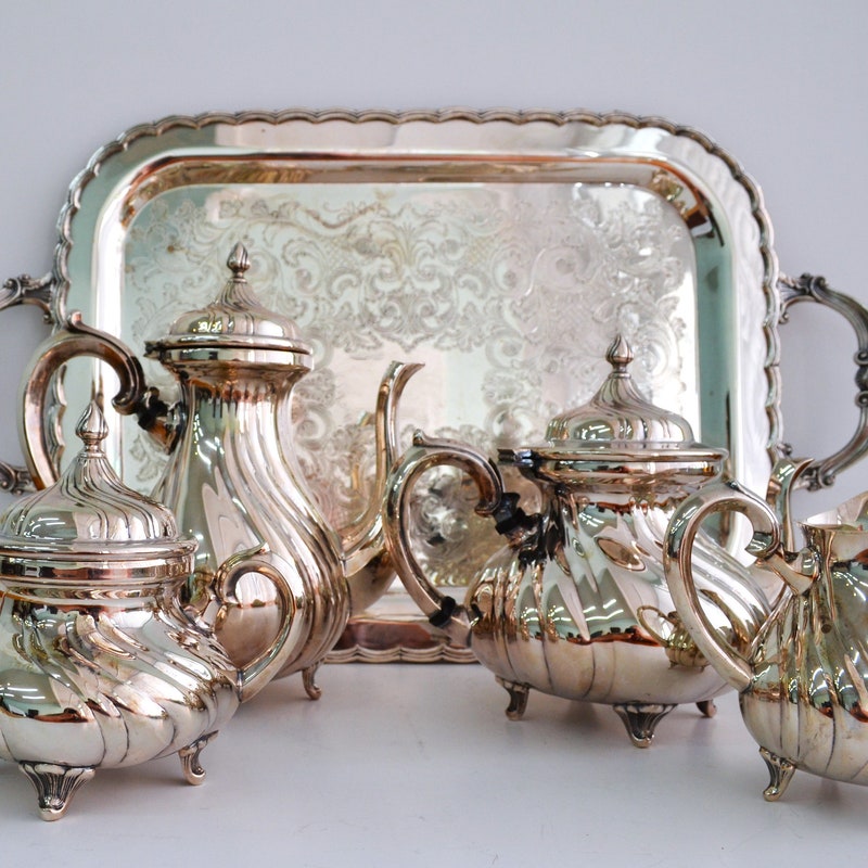 Silver Plate Tea Set - Etsy