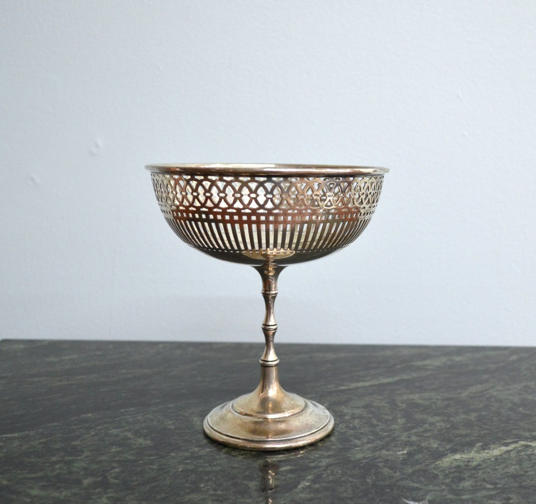 Sterling Silver Open Work Footed Compote Dish. Made by Ryrie Brothers ...