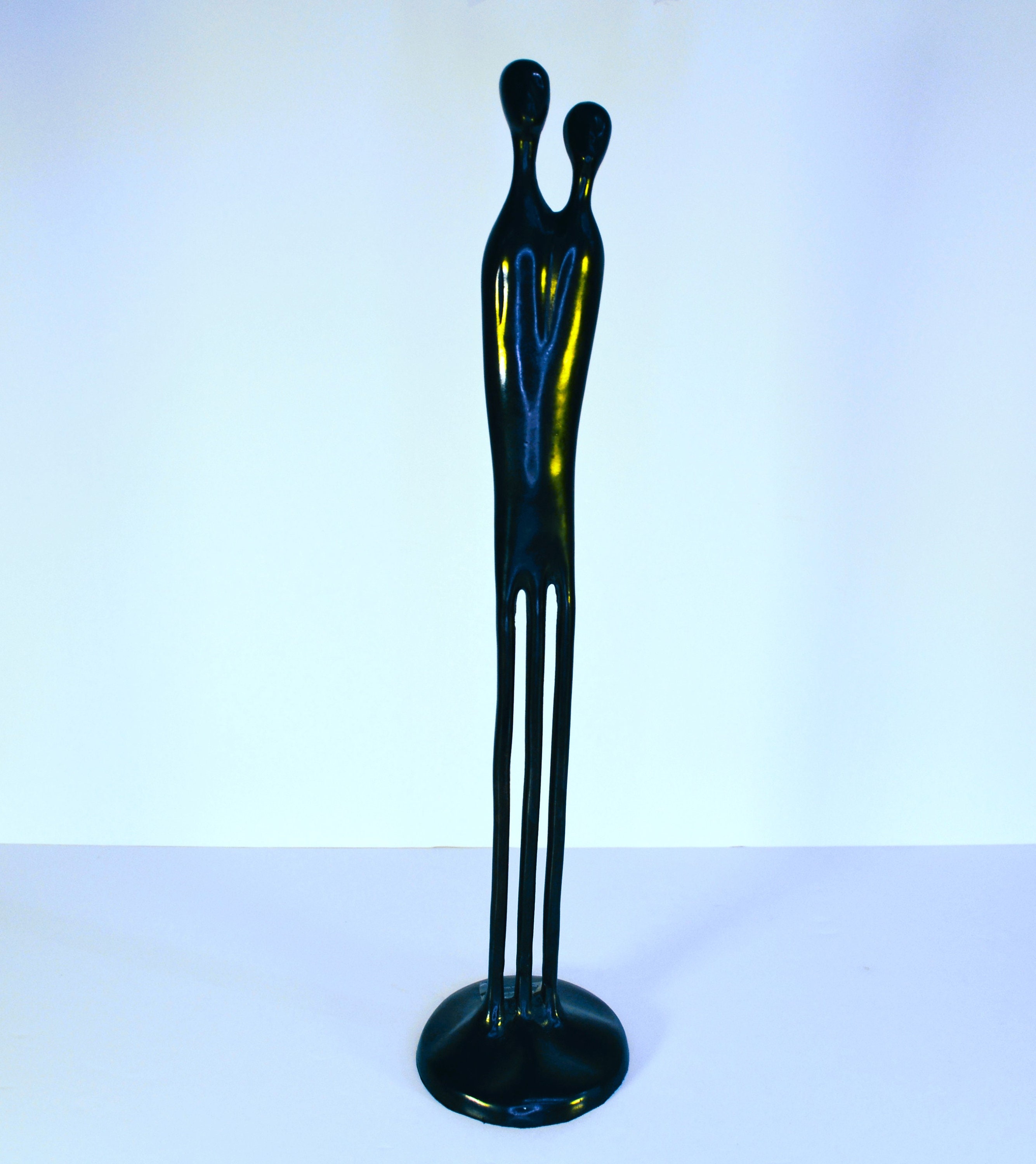 Bronze Elongated Sculpture of a Couple. two Become One Created by ...