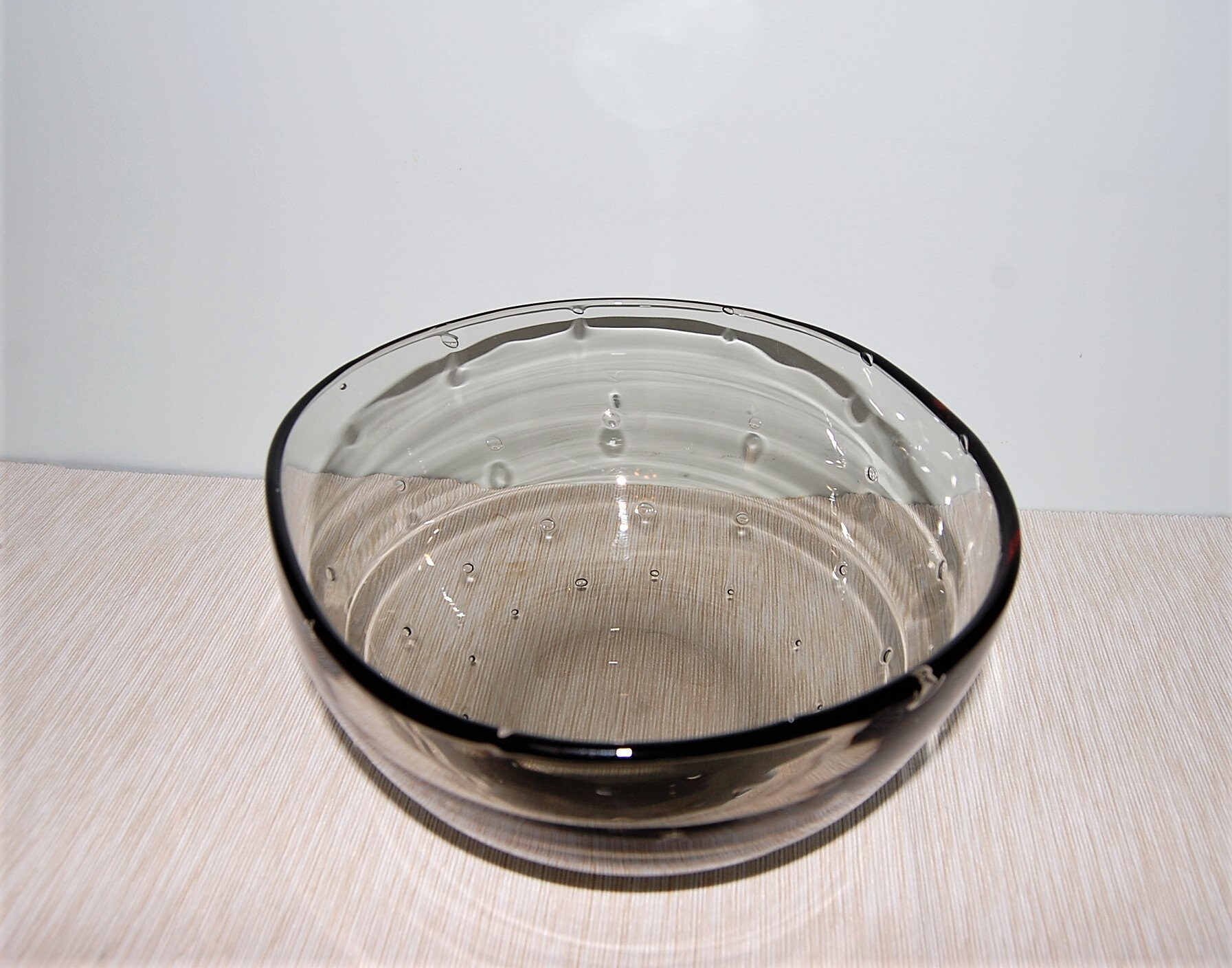 Scandinavian Art Glass Bowl. Mid Century Modern Design. Smoky - Etsy