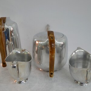 Mid Century Modern Picquot Ware Tea and Coffee Set With Tray. Vintage ...