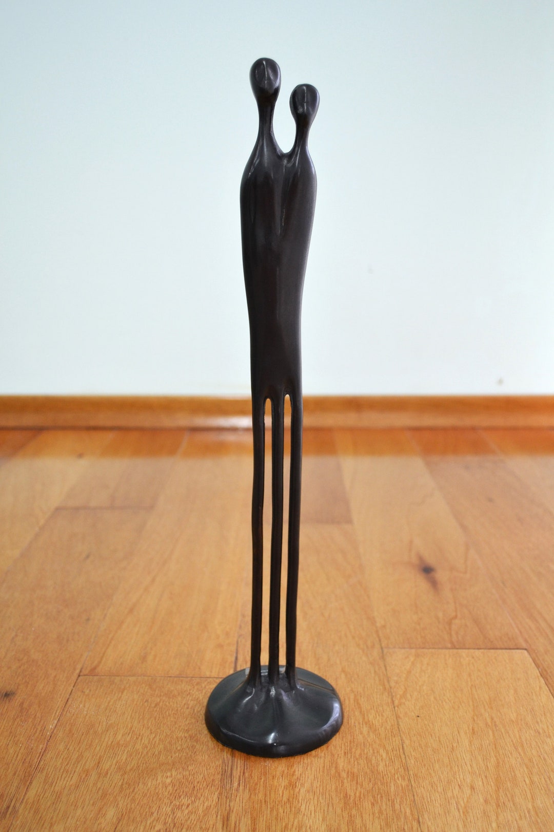 Bronze Elongated Sculpture of a Couple. "two Become One" Created by ...