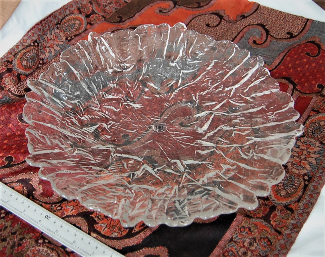 Vintage Original Walther Glas Large Centre Piece or Serving Platter ...