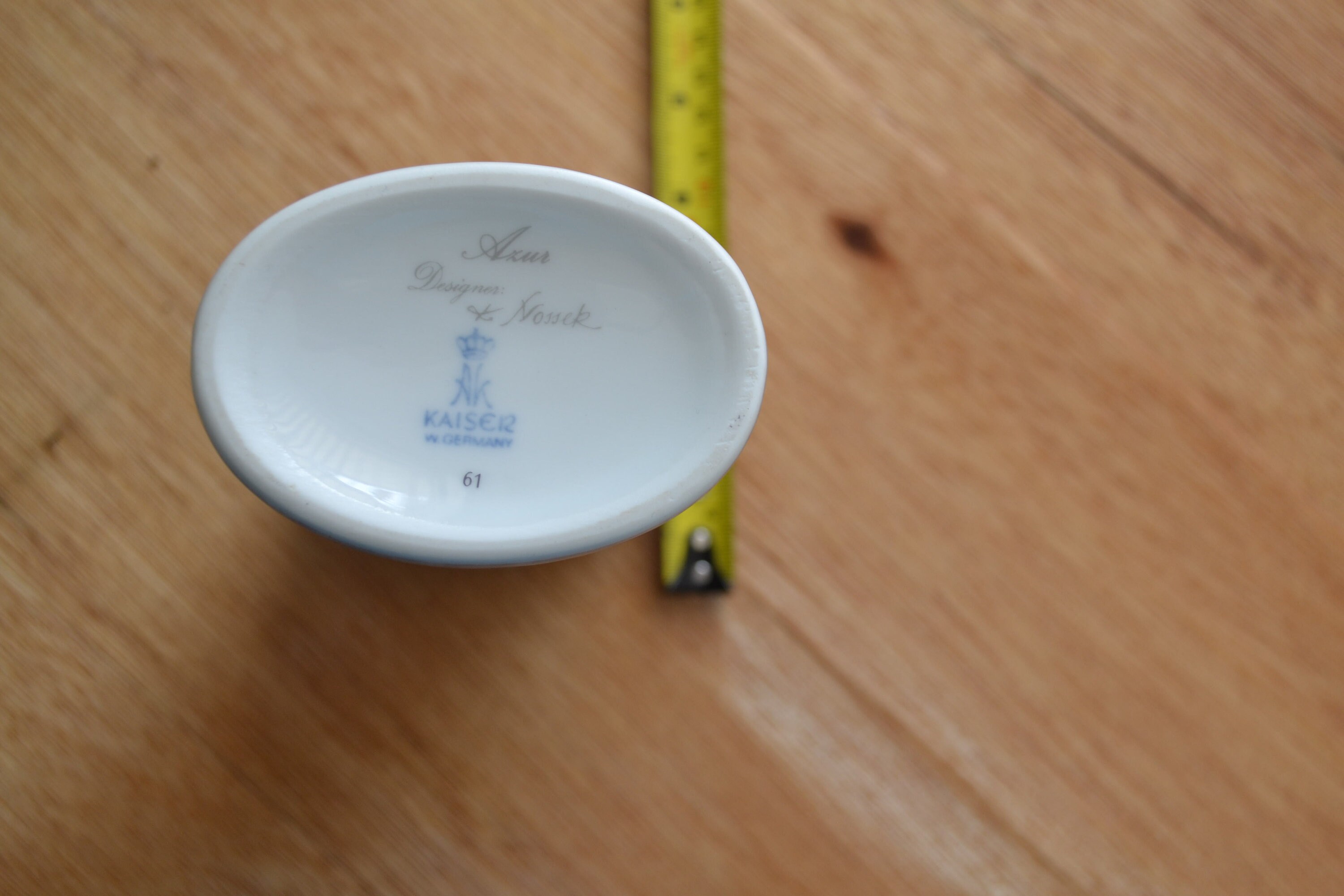 Porcelain Oval Vase by AK Kaiser, West Germany. Vintage From the 1970s ...