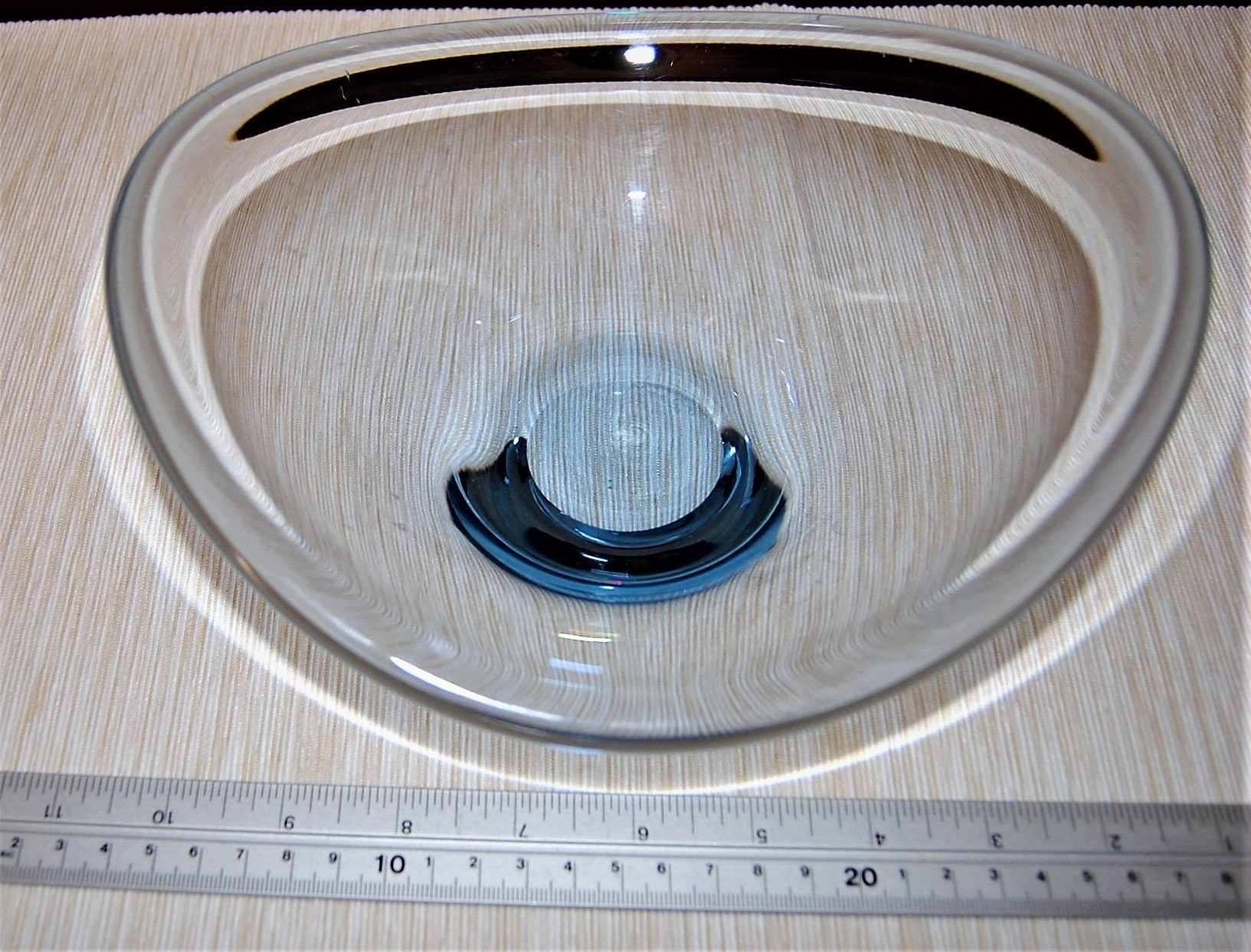 Holmegaard Blue Glass Oval Bowl. Vintage From the 50s. Made in Denmark ...