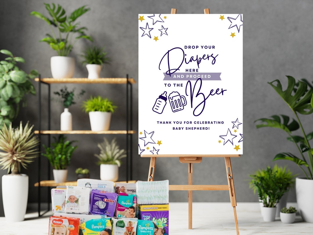 Diaper Keg Baby Shower Sign Template (digital Download) - Etsy