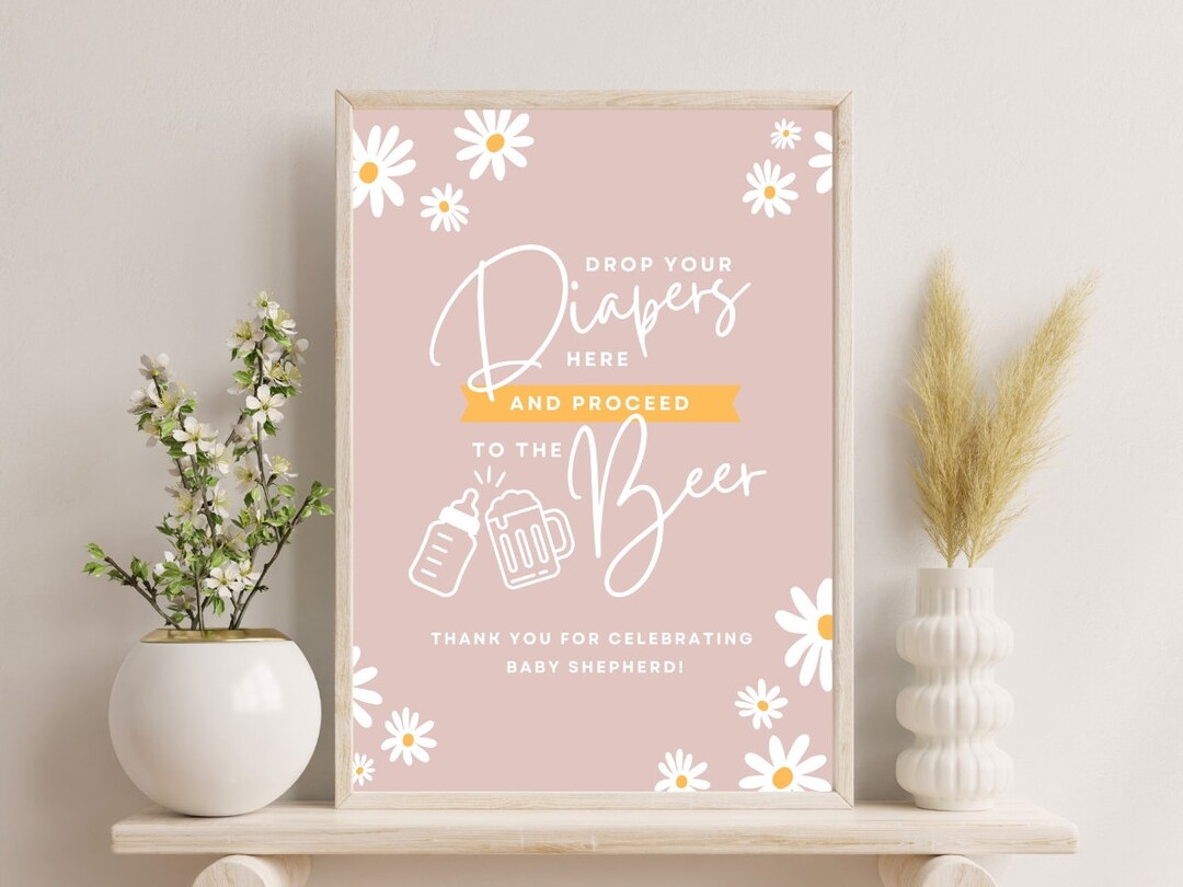 Editable Diaper Keg Welcome Sign – Digital Download for Co-ed Baby ...