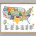 United States Map Wall Art PRINTABLE United States Map Print | Etsy