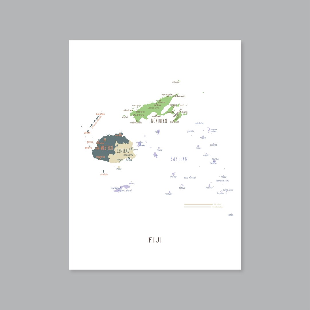Fiji Map, PRINTABLE Fiji Map, Labeled Fiji Map, Oceania Country Map ...