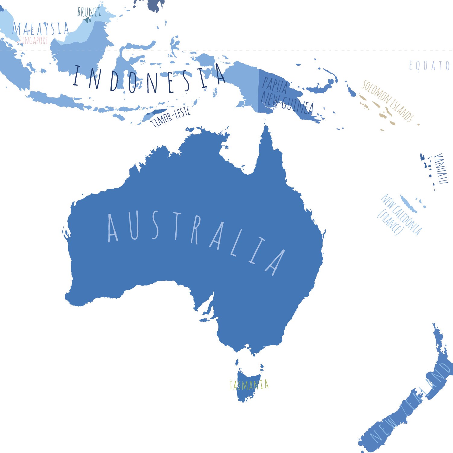 World Map With Countries PRINTABLE Map of the World Wall Art - Etsy Canada