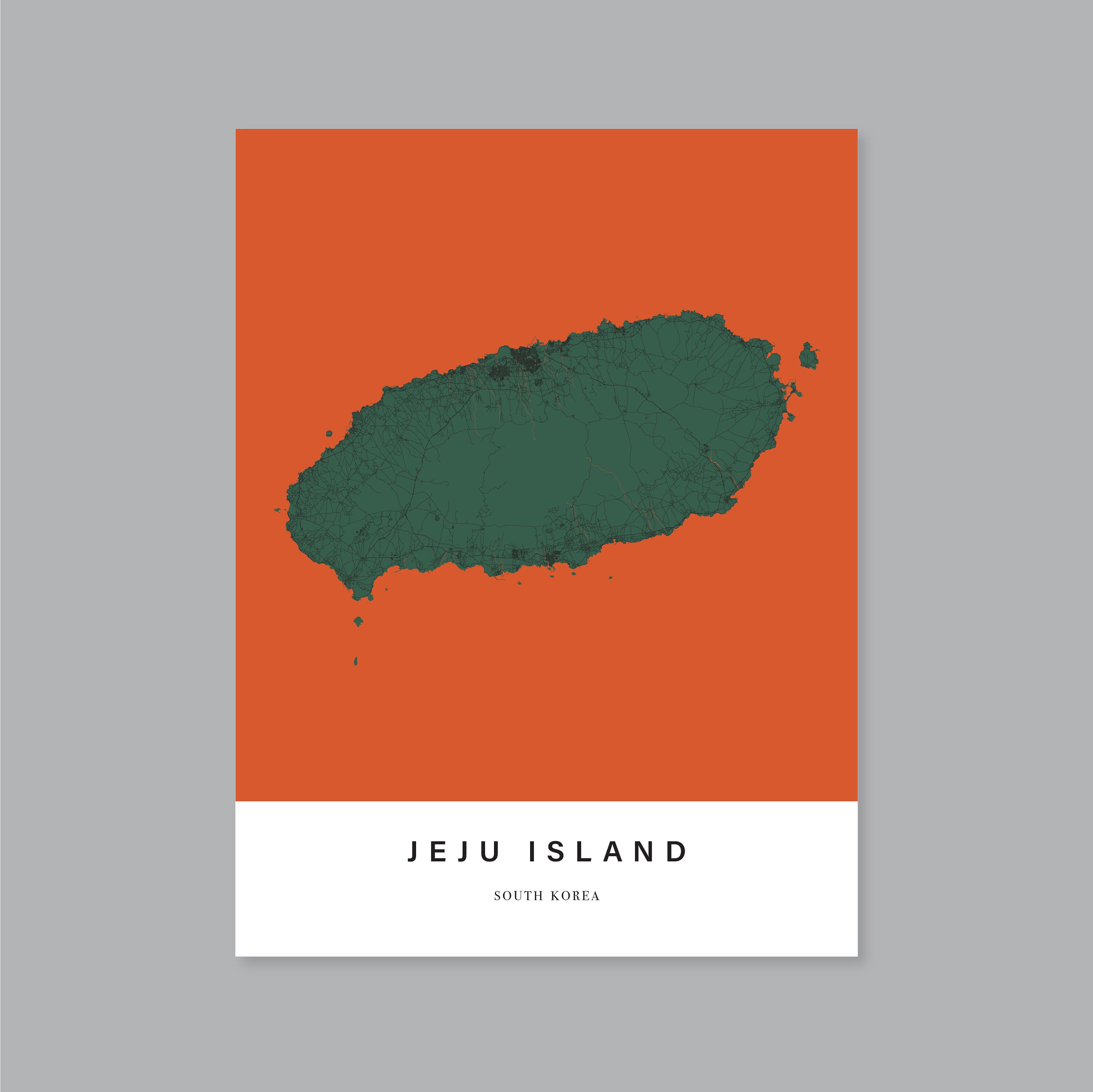 Jeju Map Printable Jeju Island Map Jeju South Korea Poster - Etsy Canada