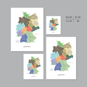 Germany Map, PRINTABLE Germany States and Capitals, Labeled Germany Map ...